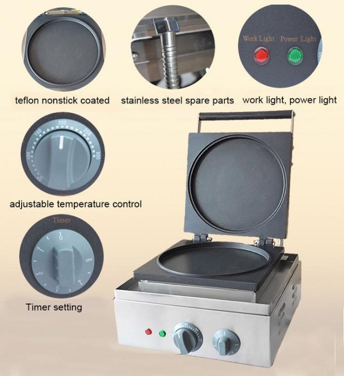 Einzelner runder Kuchen-Donut-Hersteller, elektrische Krepp-Waffel, die ...